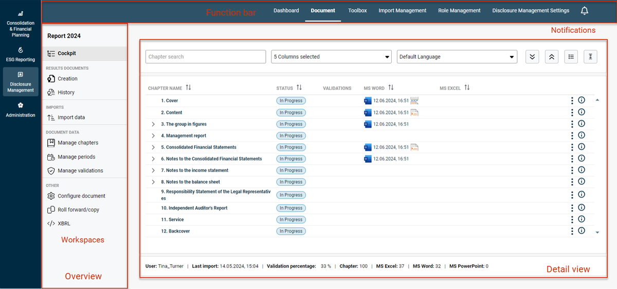 The Lucanet Disclosure Management User Interface | Lucanet Support