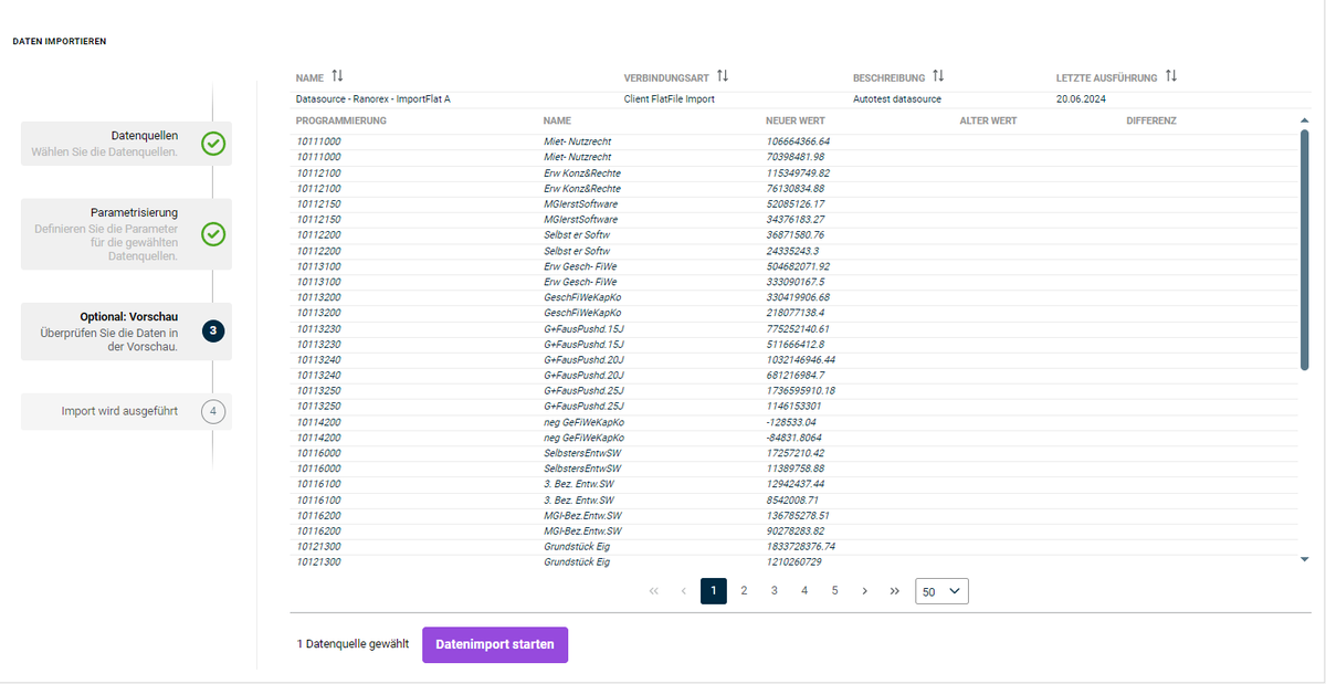 Datenimport konfigurieren und ausführen | Lucanet Support