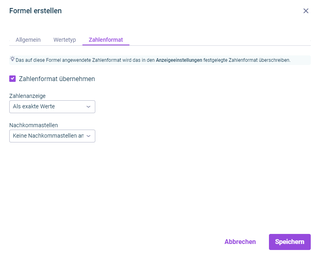 Formeln anlegen und konfigurieren | Lucanet Support